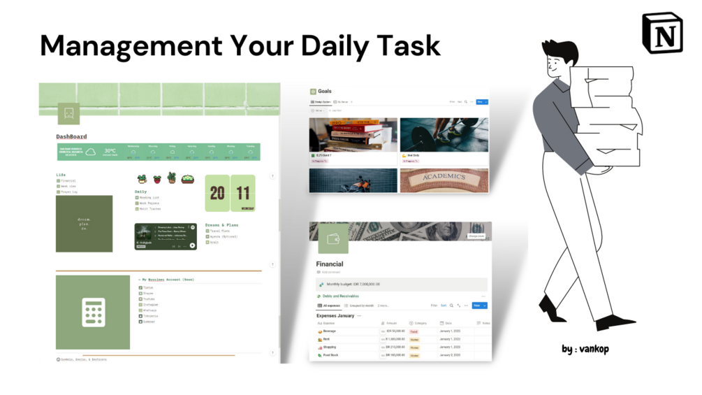 Notion Management Your Daily Task [ Full Pack ]