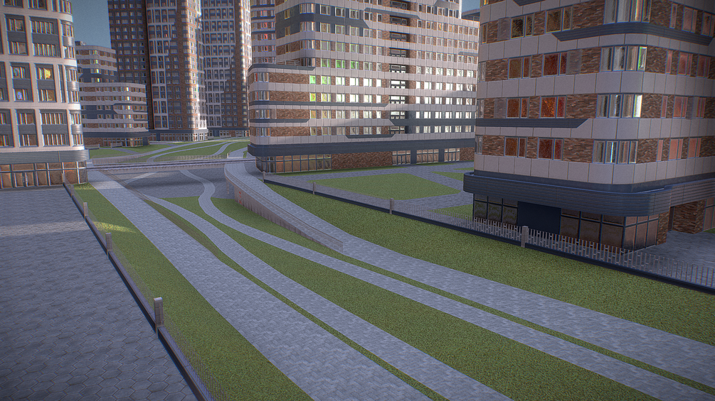 (FREE PRODUCT) Modern City Block 3D Model