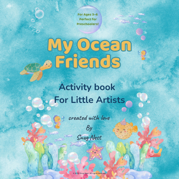Snug Nest: My Ocean Friends- Sea Animals Printable Bundle (Ages 3–6)