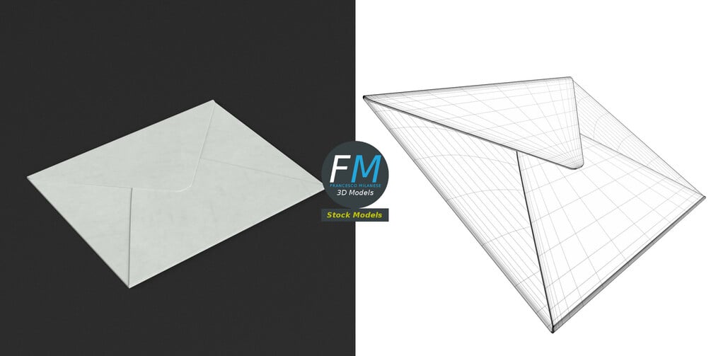 3D MODEL - Small envelope closed