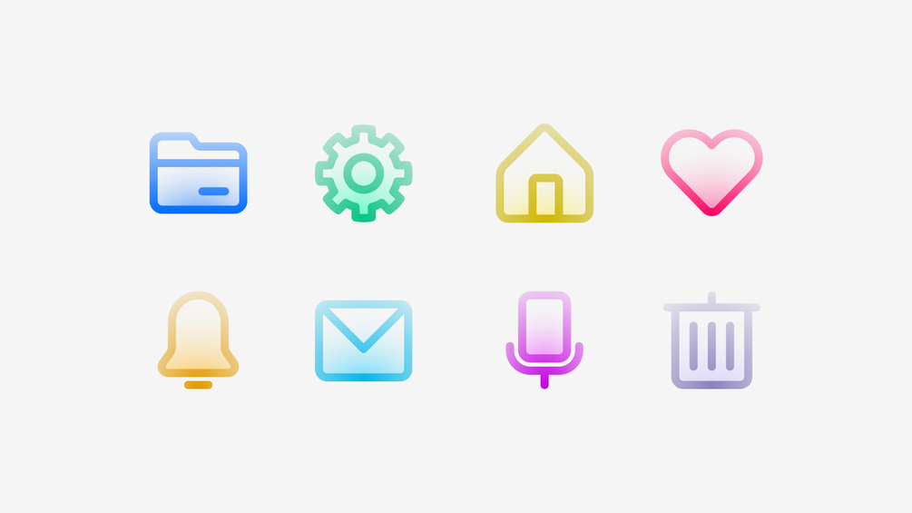 Icon Design | Gradient Icon Set