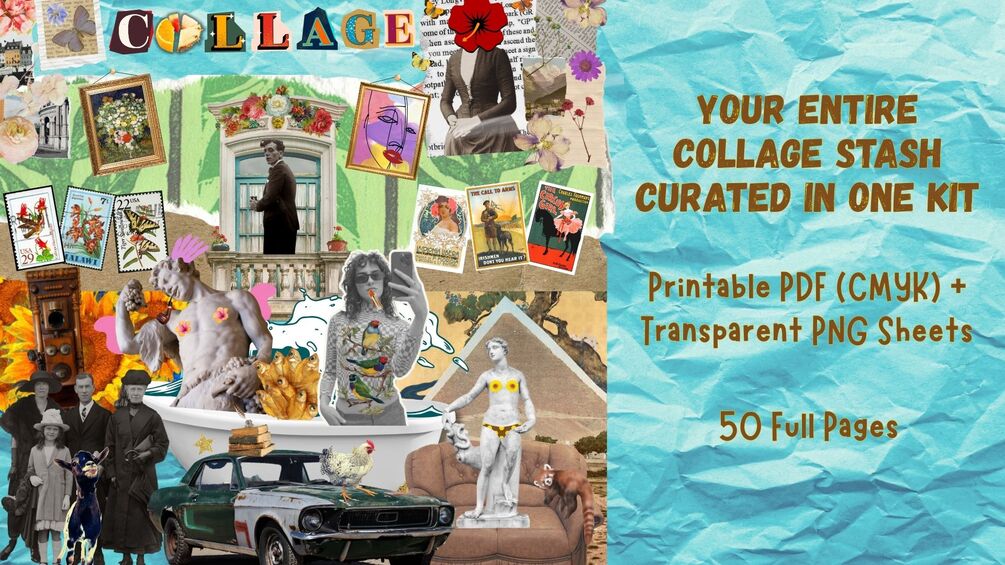 The Ultimate Digital Collage Archive — Hundreds of Curated Vintage ...