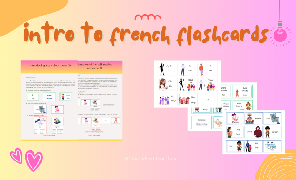 Free cards - Phrase simple en français - simple sentence in French