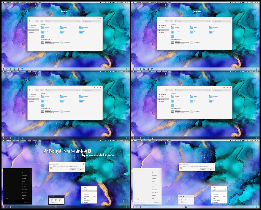 WinMac Light Theme For Windows 10