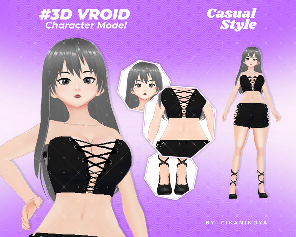 3D Vroid Character, 3d Model, Vtuber Model Free, 3D - Interactive Stream Sensation 3D Vroid ...