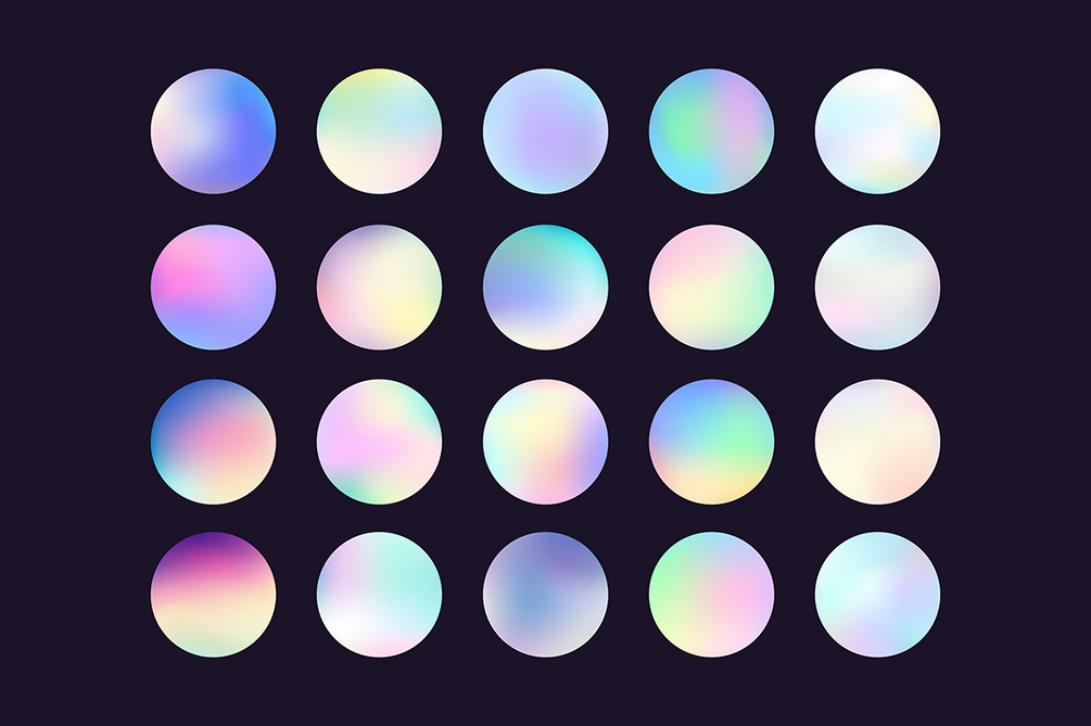 Holographic vector gradients set 40