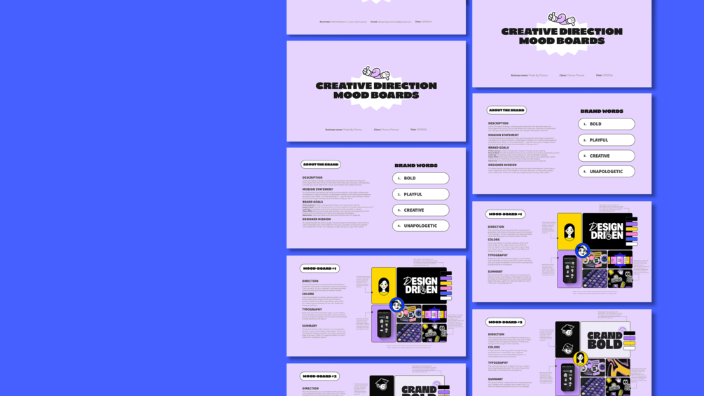Creative Direction Mood Board Template - FREE