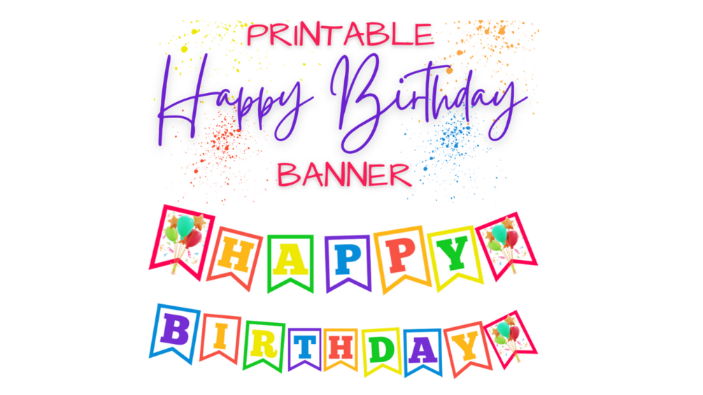Happy Birthday Printable Banner