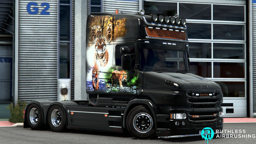 RJL Scania T Series tiger theme ETS2