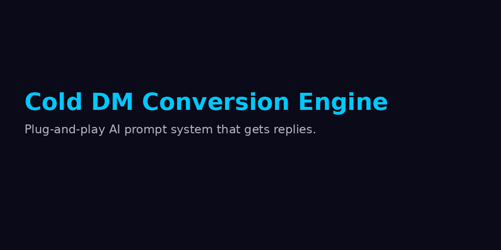 Cold DM Conversion Engine