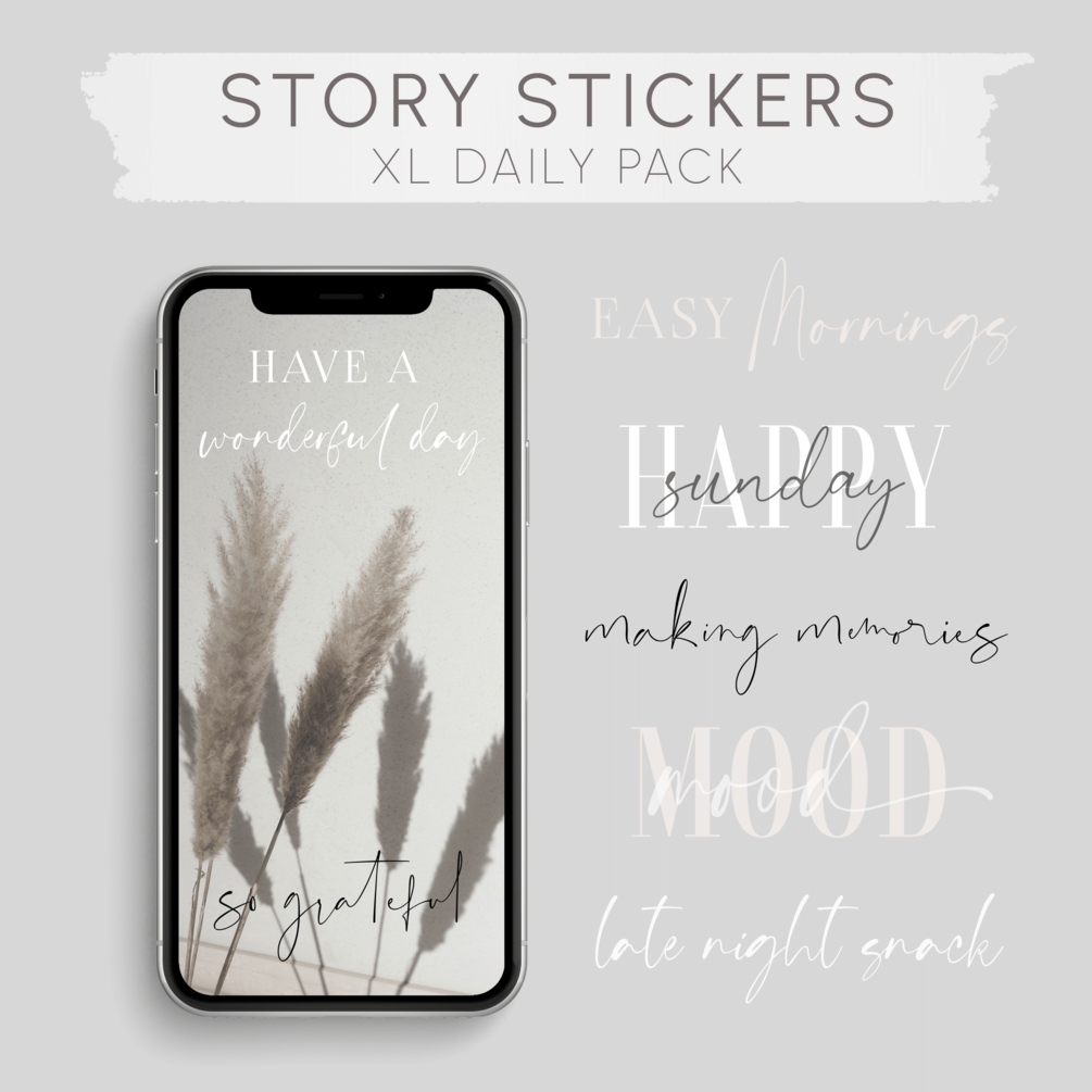 Story Sticker English, 110 Instagram Story Sticker, Daily Story Sticker