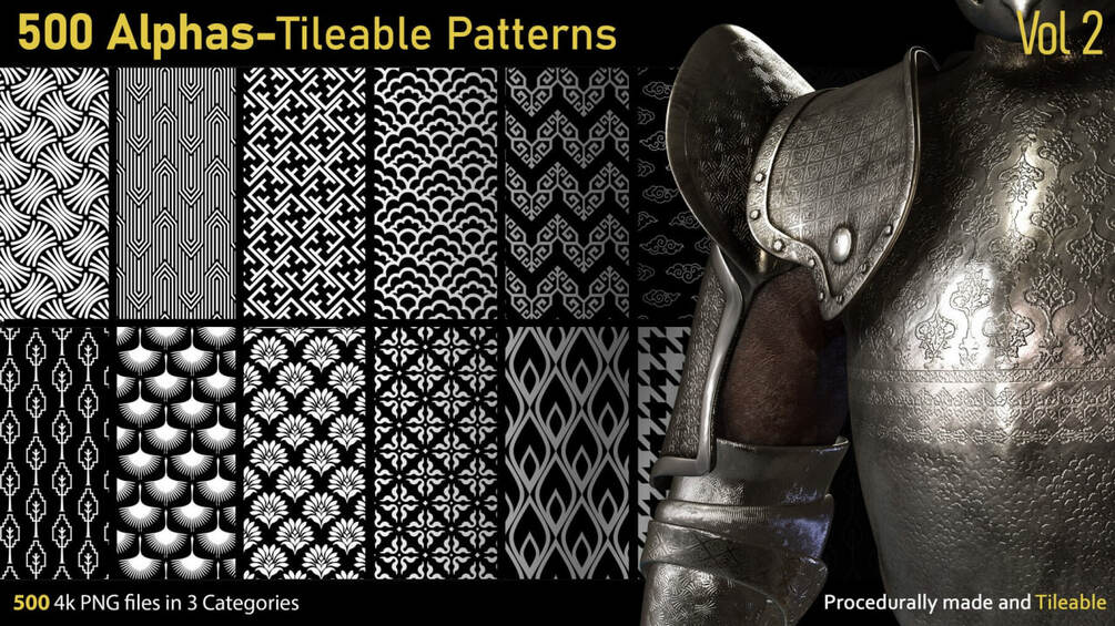 500 Alphas-Tileable Patterns vol. 2