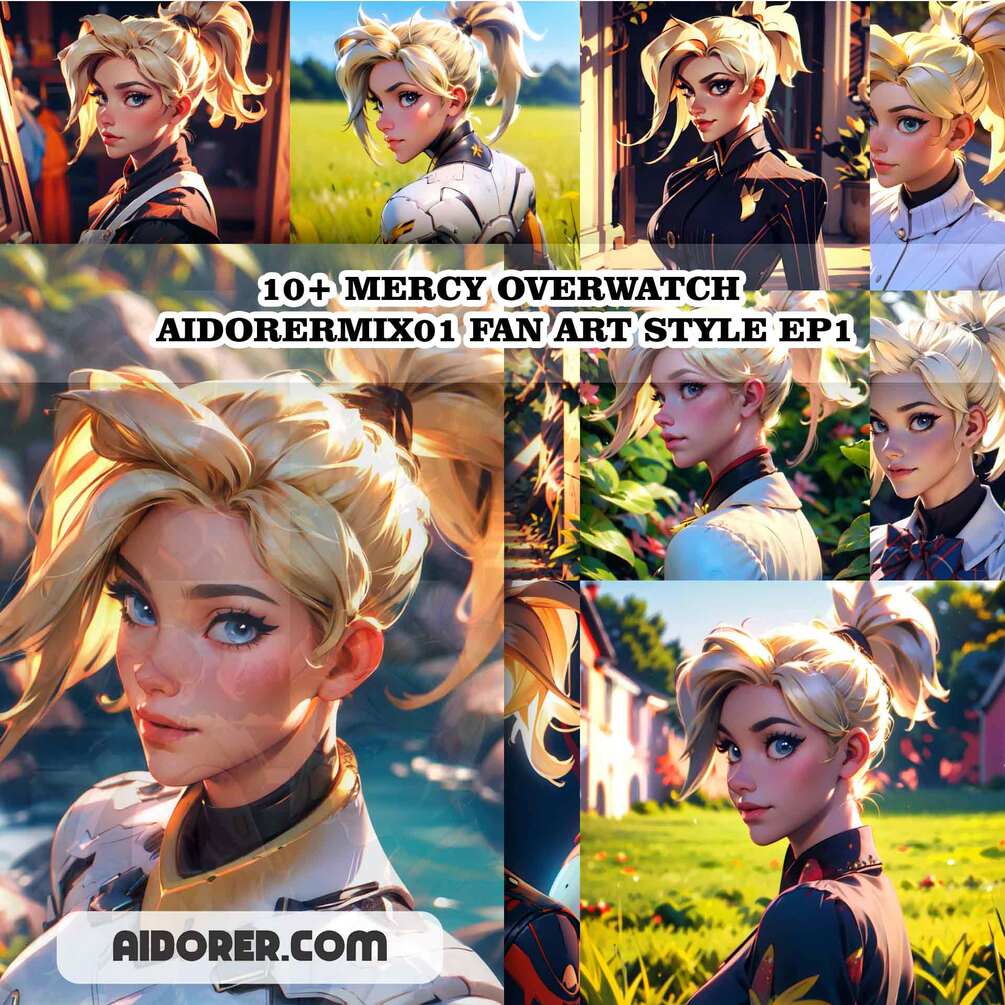 10+ MERCY OVERWATCH AIDORERMIX01 FAN ART STYLE EP1