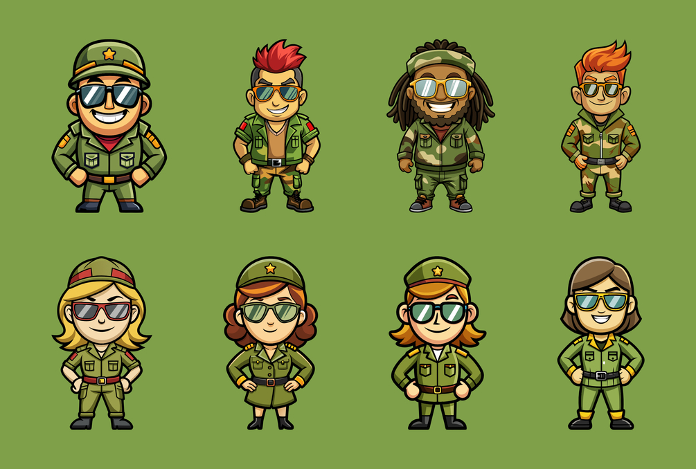 17 Human Army Mascot