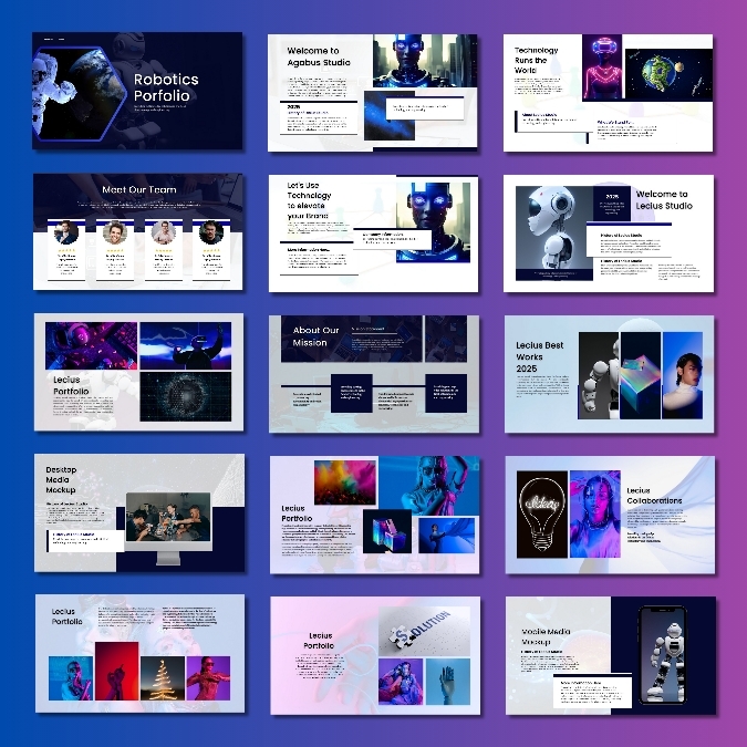 Mobile App Branding portfolio, Canva Presentation Template for ...