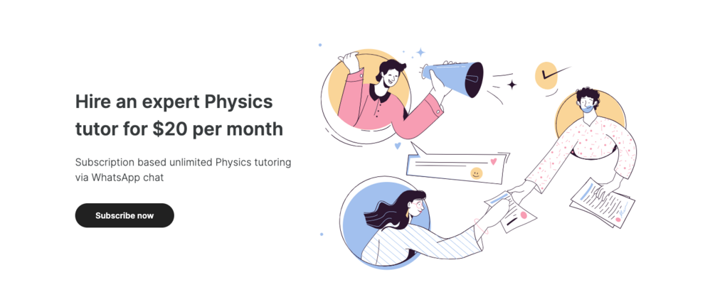 Hire an expert Physics tutor for $20 per month