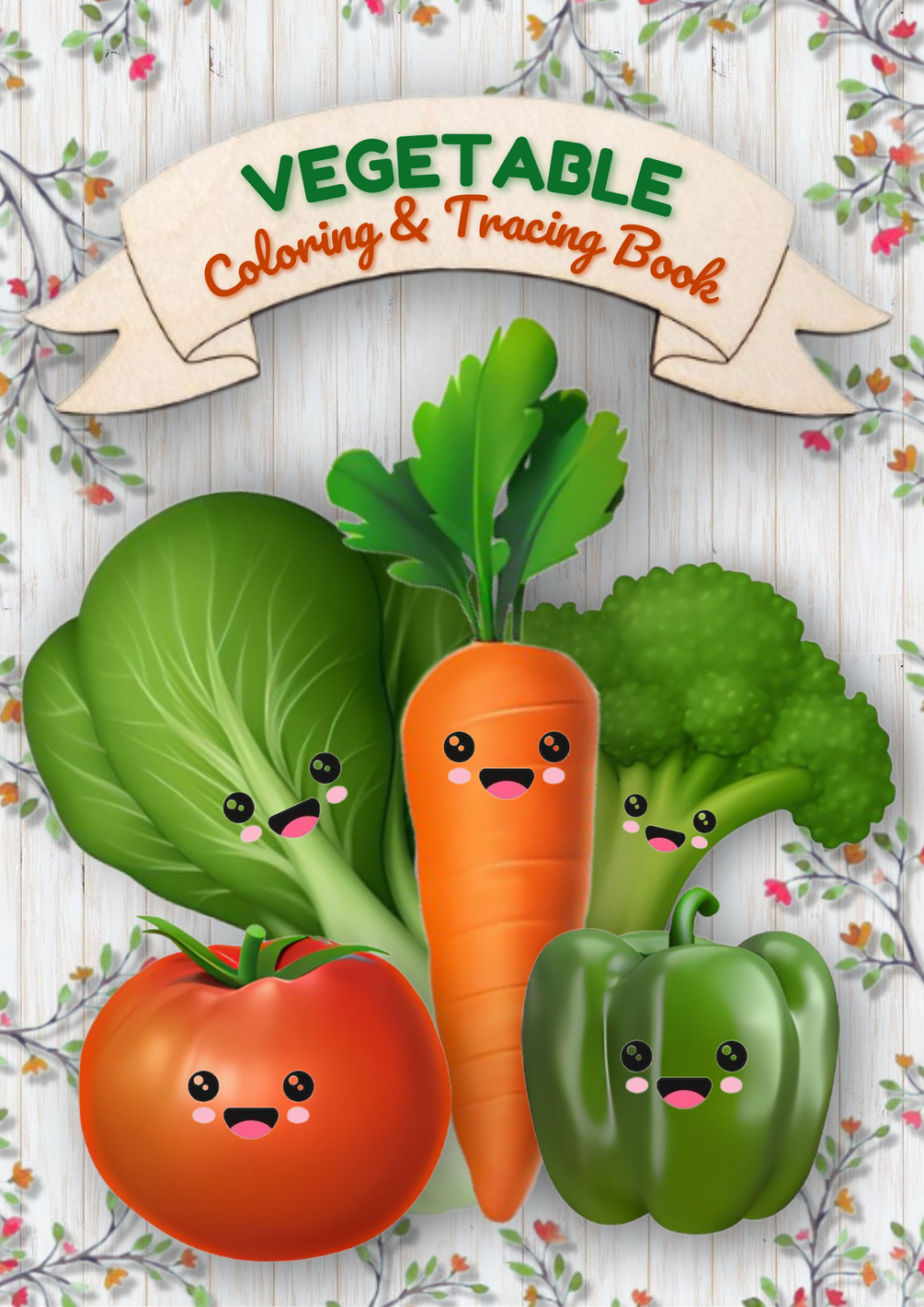 Vegetables Coloring and Tracing Book | Printable Kids Activity | Fun ...