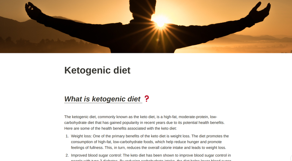 Guide to ketogenic diet