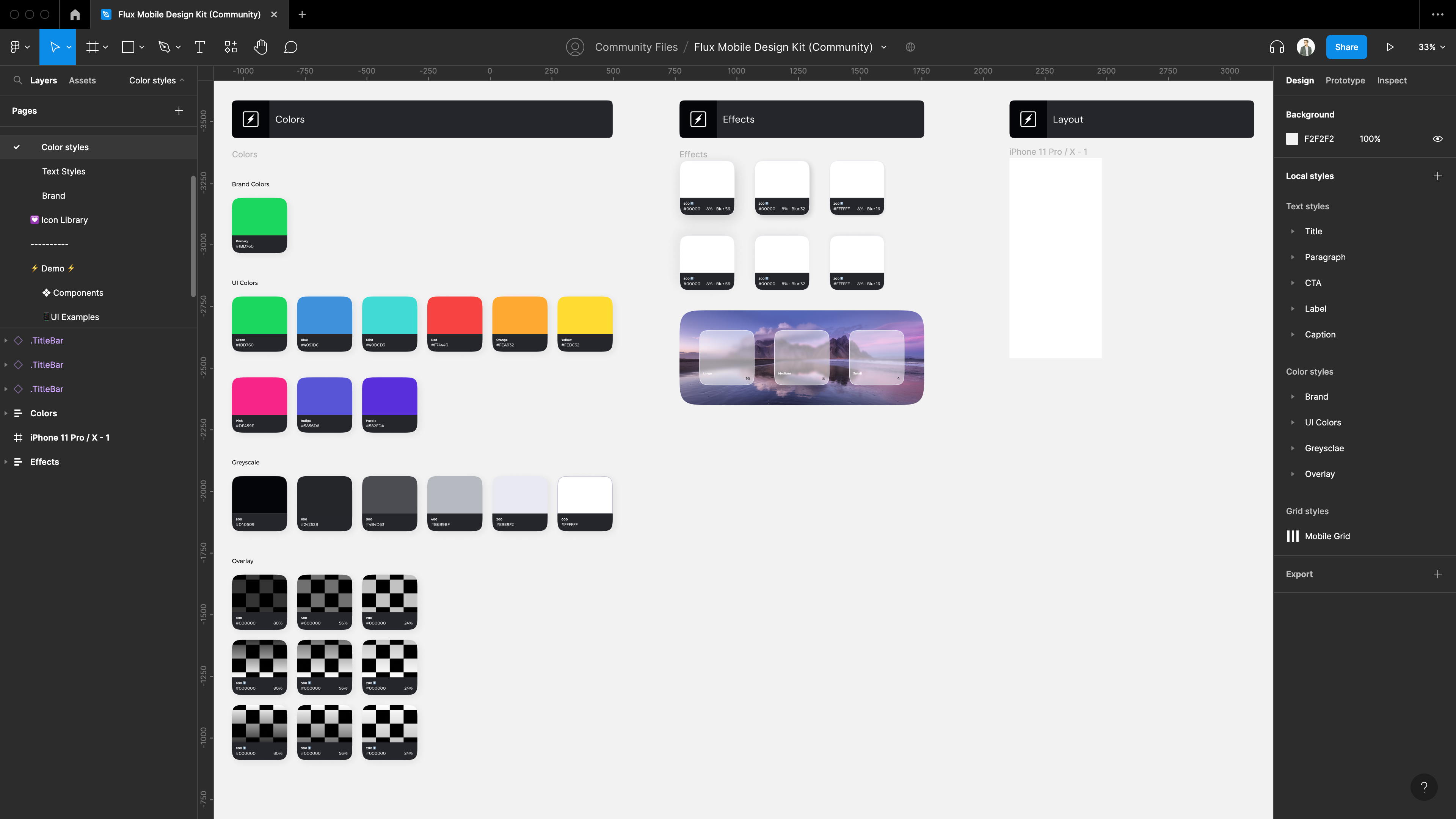 Flux Prototype kit - Figma **FREE DEMO**