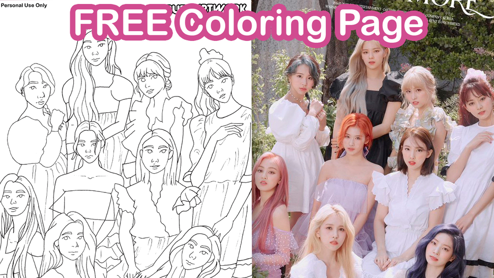 FREE Coloring Page | TWICE - 'More & More'