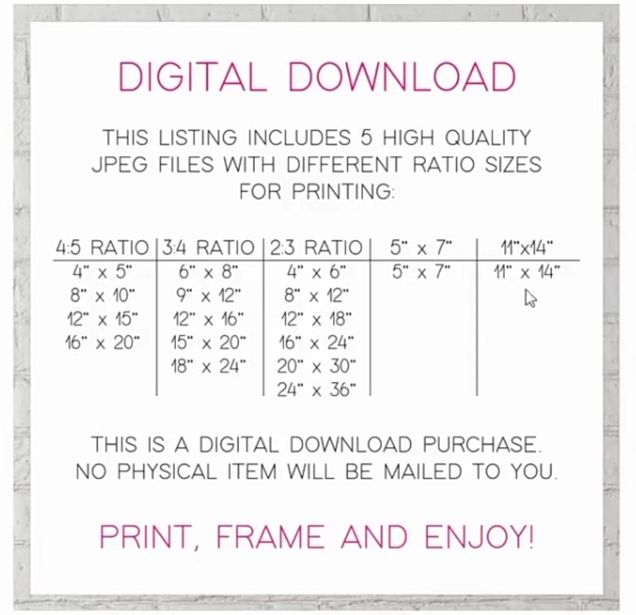 Home decor frame