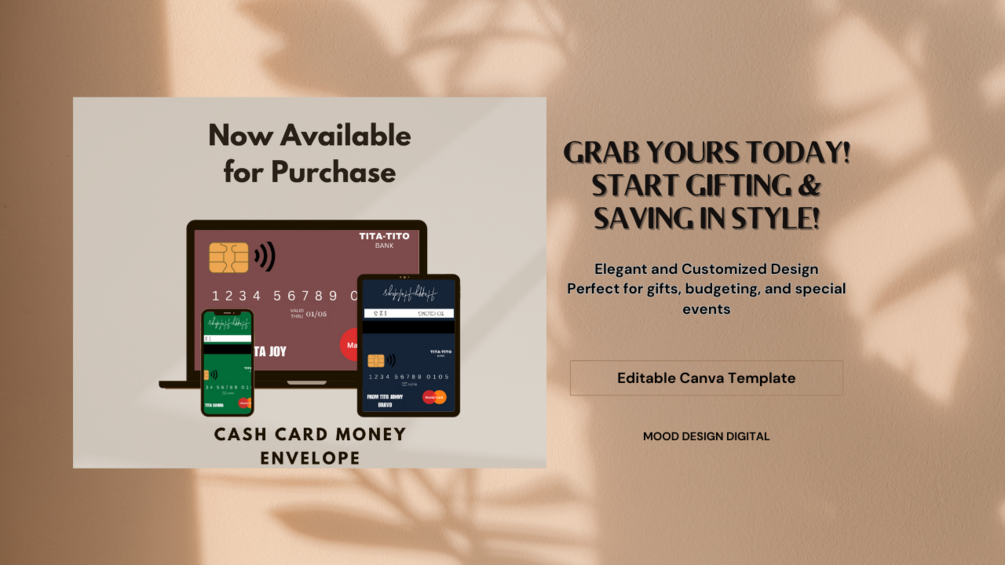 Cash Card Money Envelope(Canva Template)