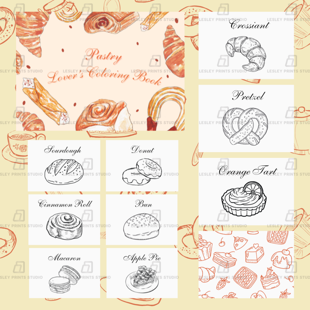 Pastry Coloring Sheets – Sweet Treats for Pastry Lovers!
