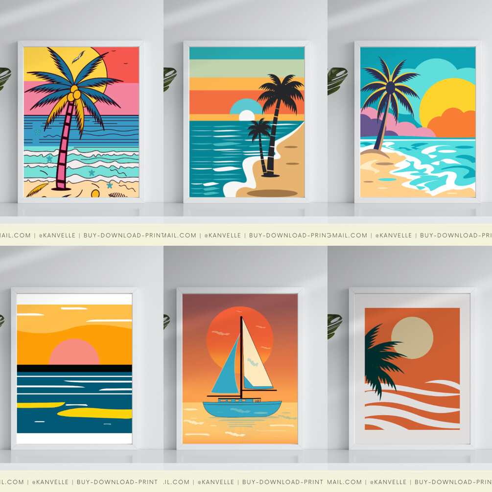 Summer Six – Tropical Summer Wall Art (Digital Download)