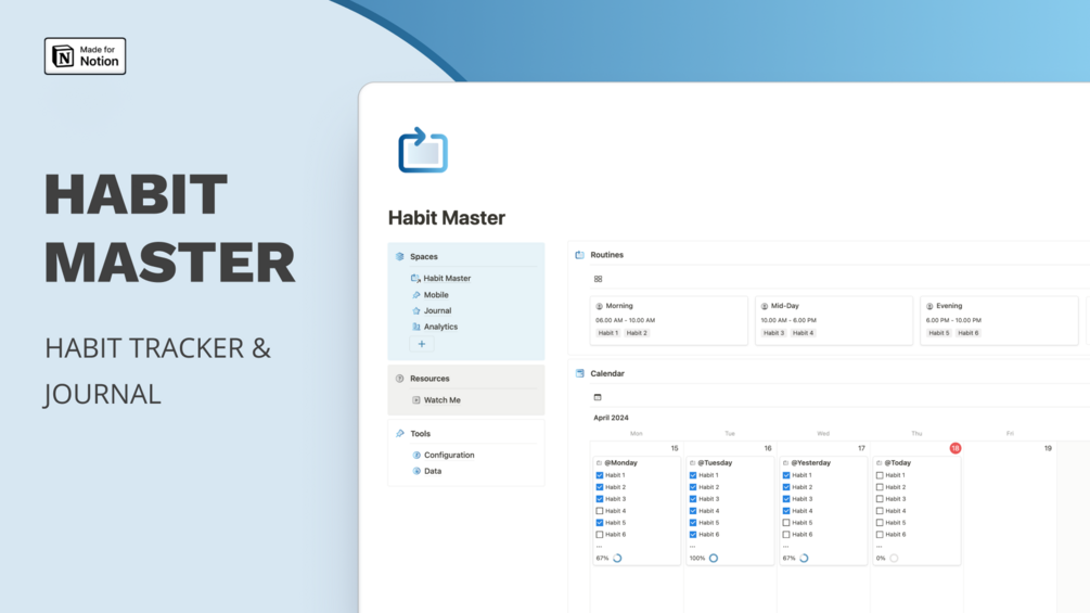 Habit Master Notion Template