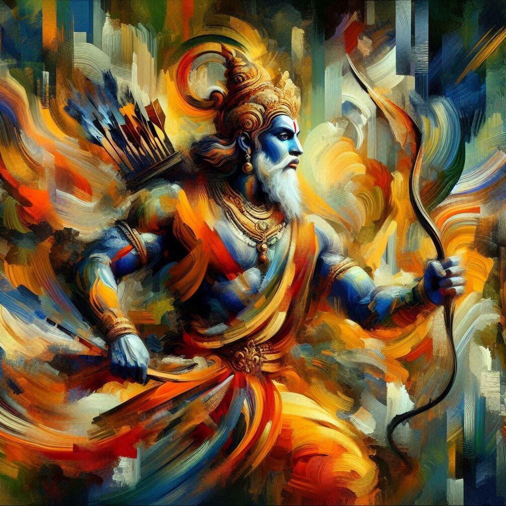 🎨 Divine Creations: Abstract Expression Images of Gods 🌟