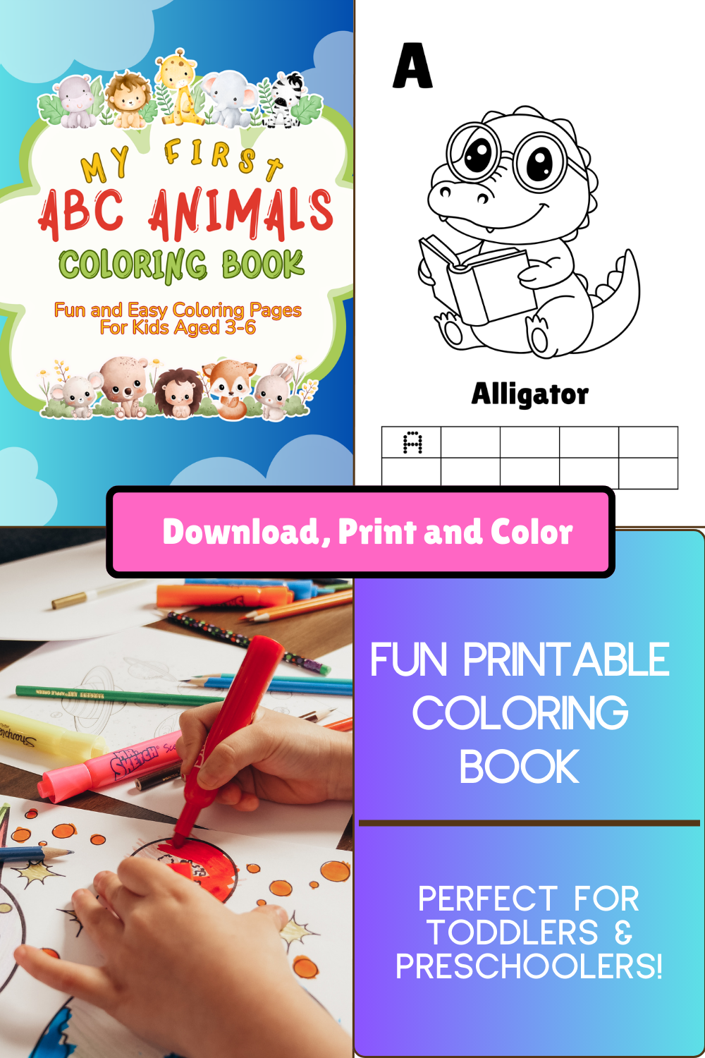 My First ABC Animals Coloring Book