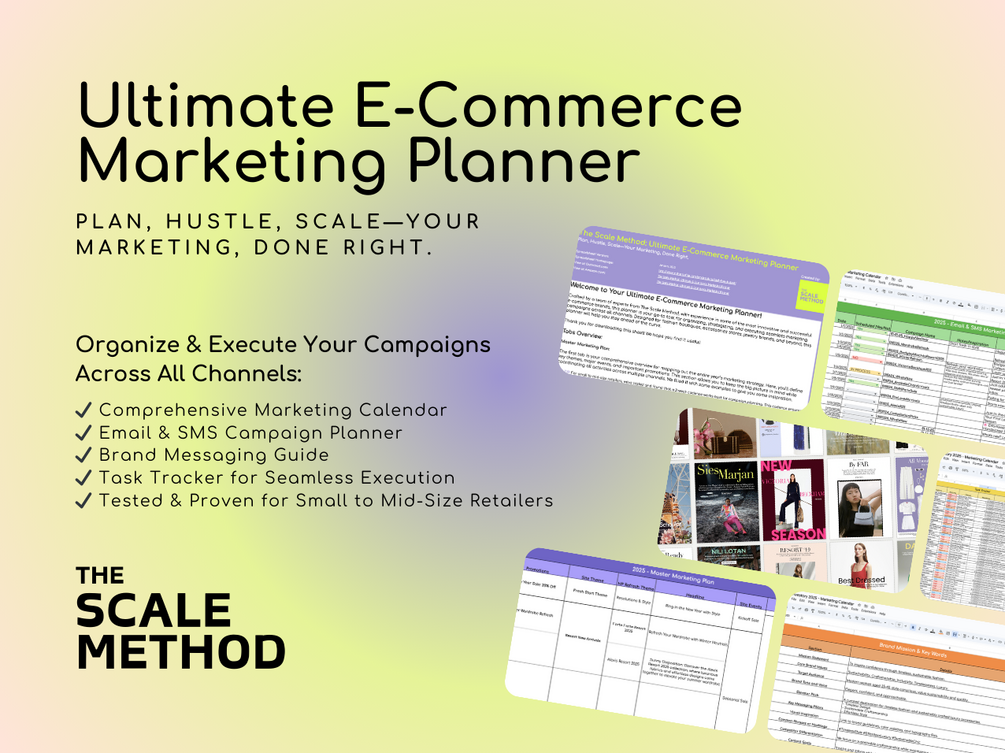 The Scale Method: Ultimate E-Commerce Marketing Planner