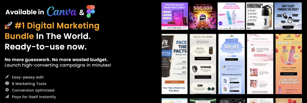 #1 Digital Marketing Bundle In The World. Ready-to-use now.