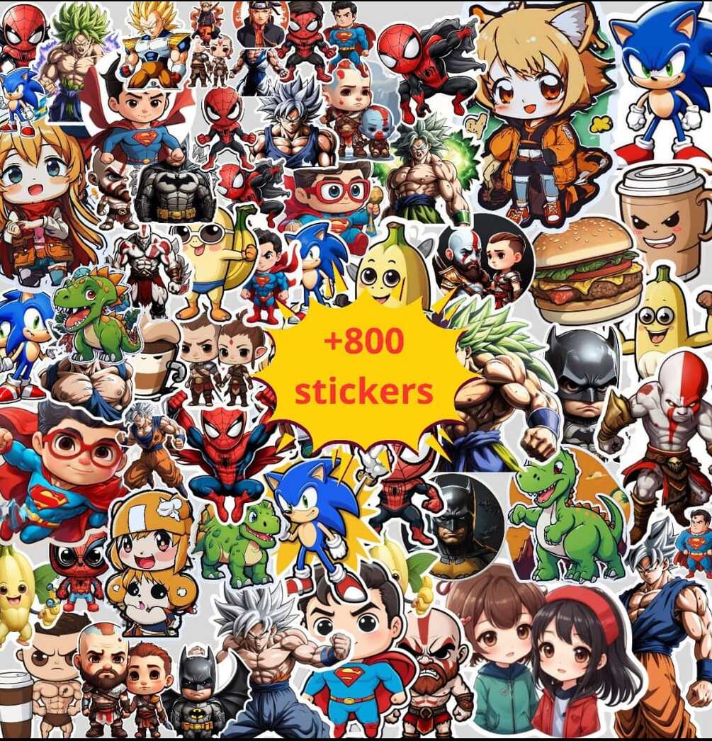 +800 various high-resolution stickers