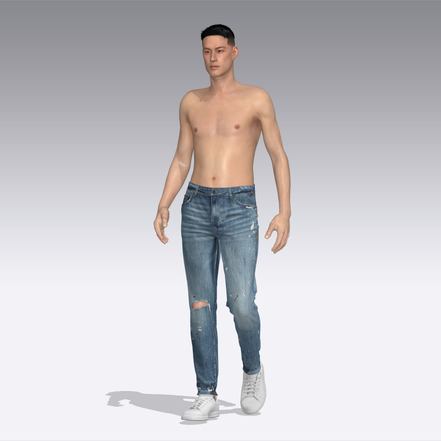 100% Realistic Denim pant for Men character or Manufacture purpose