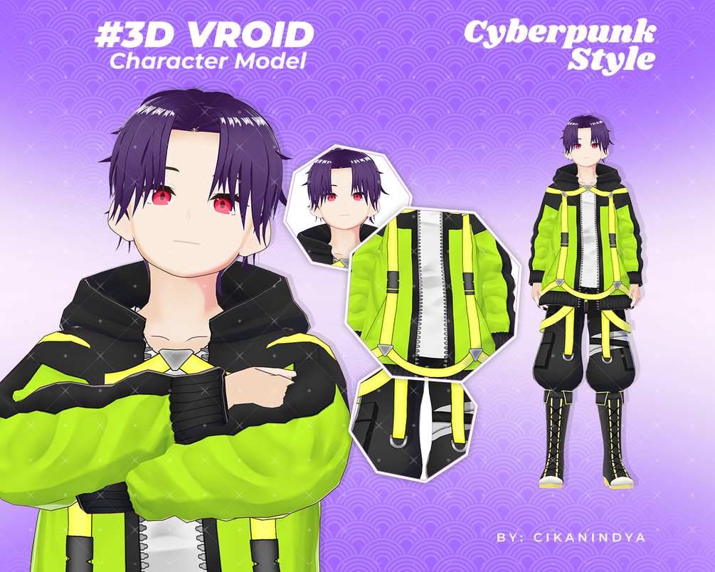 3D Vroid Character, Vtuber Model, 3d Model Commission, Vroid ...