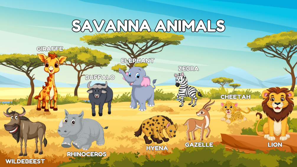 Savanna Animals | Nieva Learning English