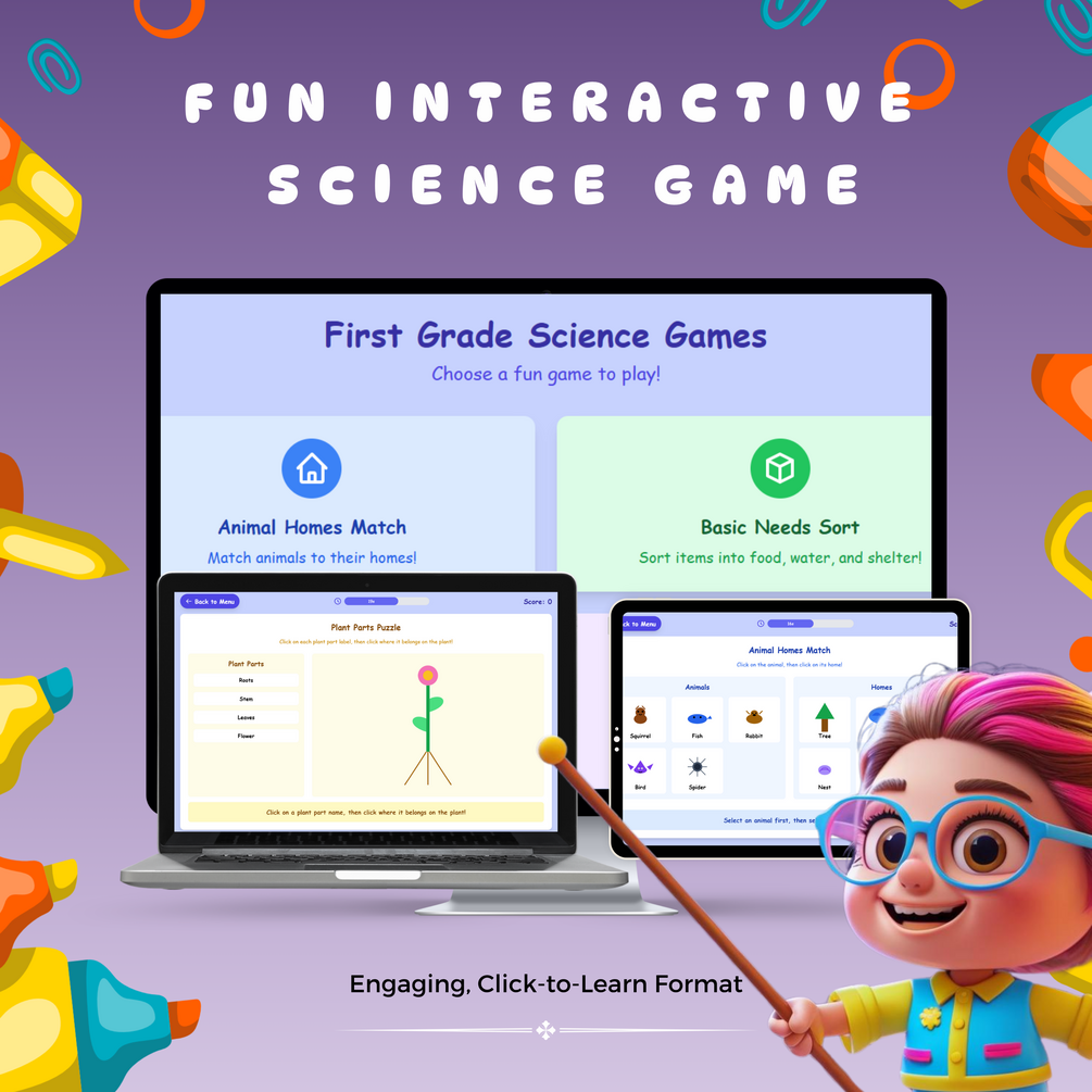 FUN INTERACTIVE SCIENCE GAME (GRADE 1)