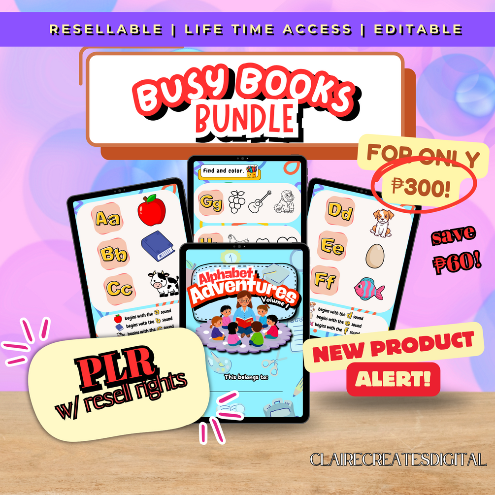 Tracing & Coloring Busy Books BUNDLE | Alphabet Adventures Volume 1 ...