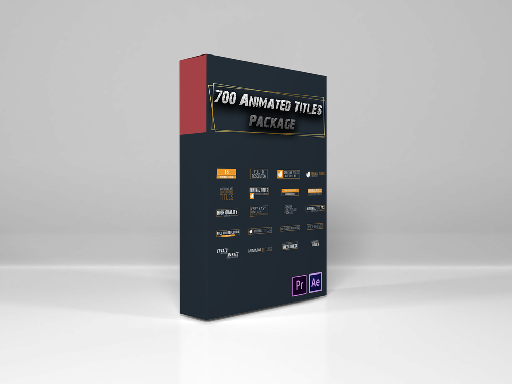 700 Animated Titles Package For Premiere Pro & After Effects