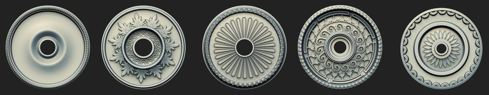 20 Rosette Ceiling Base Mesh Vol 1