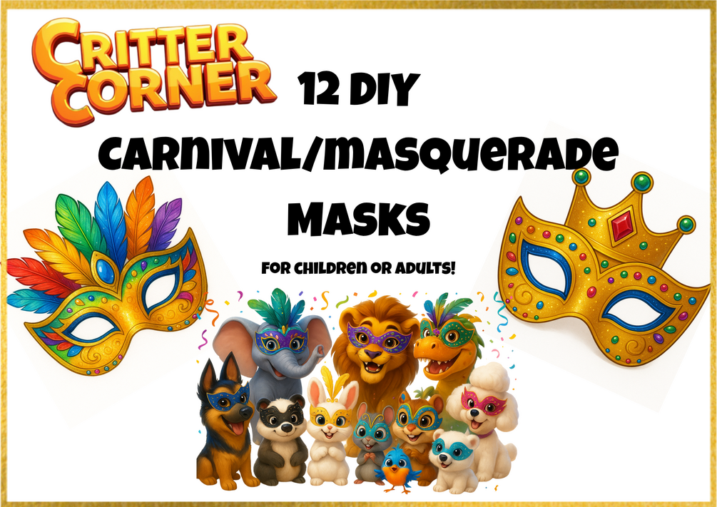 Brazilian Carnival Mask Craft Set for Kids – 12 Printable Coloring ...
