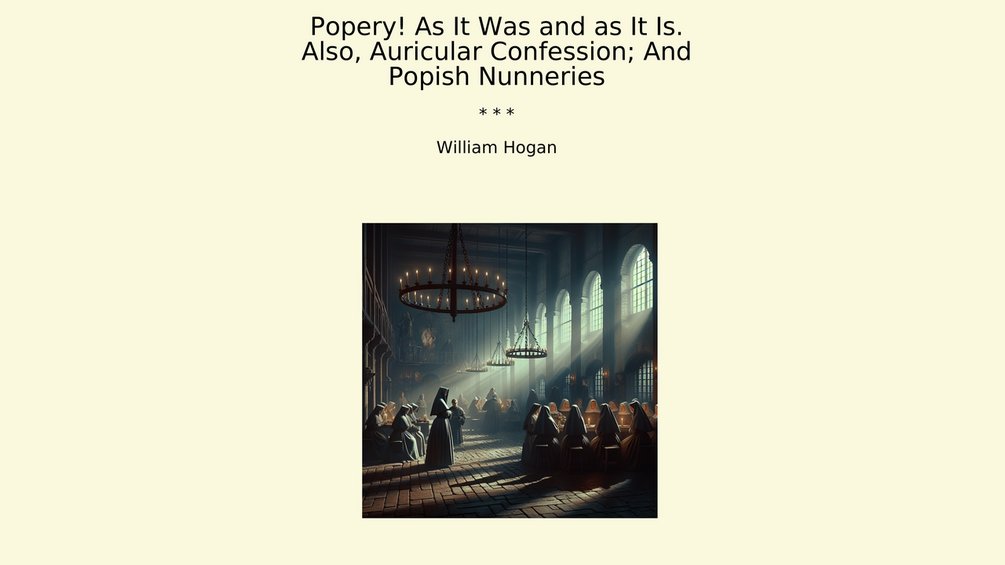 Popery! As It Was and as It Is. Also, Auricular Confession; And Popish ...