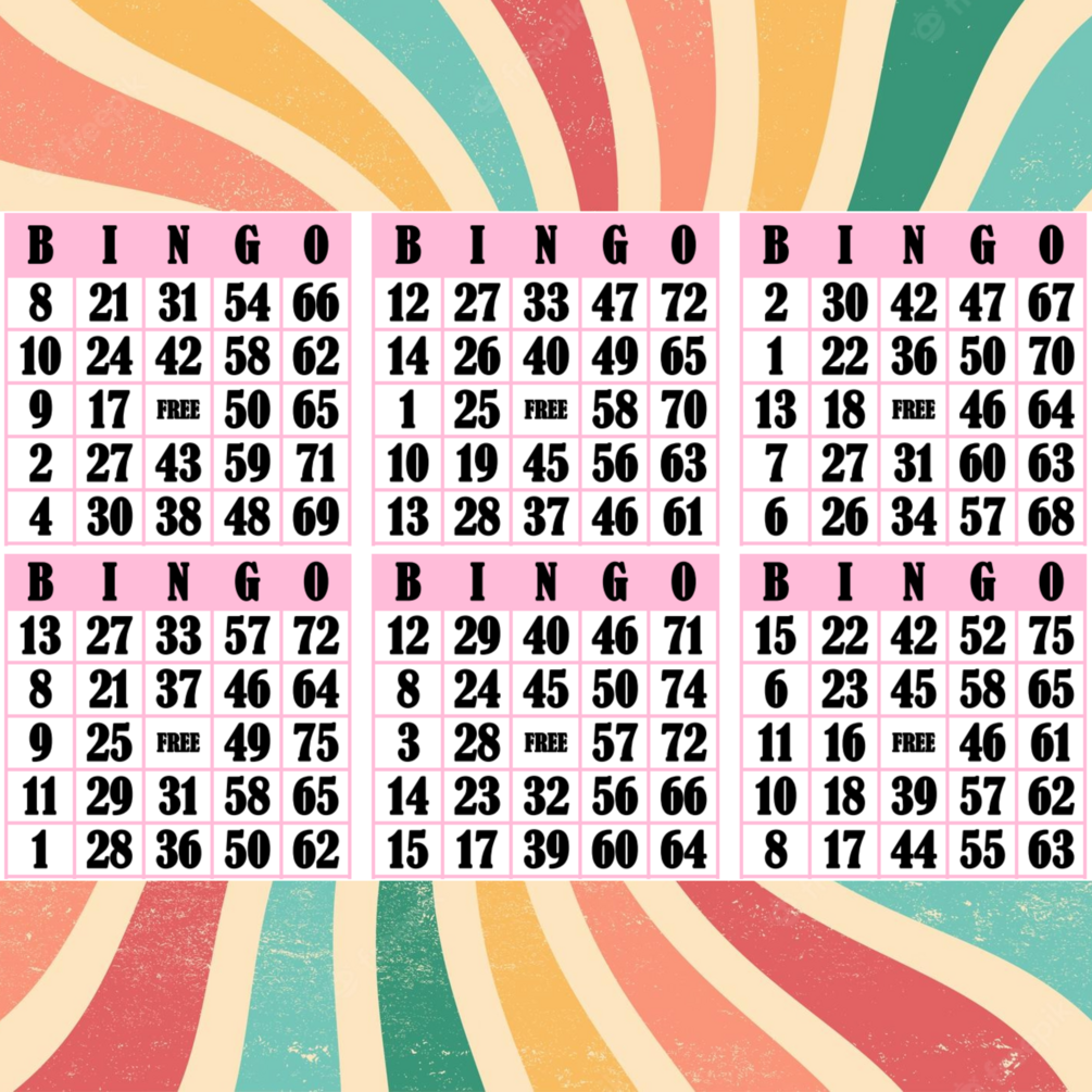 Classic Bingo Cards Cotton Candy Pink, 1000 cards + 200 Cards Free ...