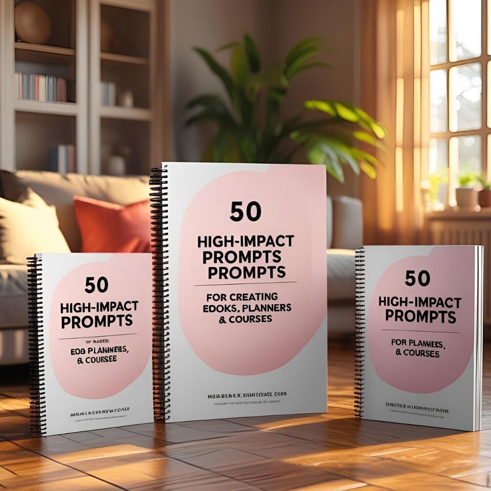 50 Prompts for Creating eBooks, Planners & Courses