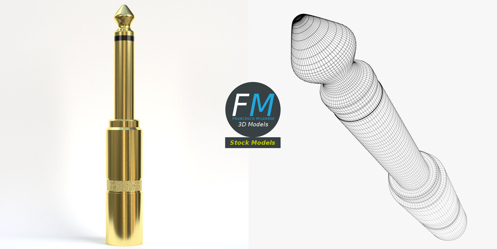 3D MODEL - Mono jack plug