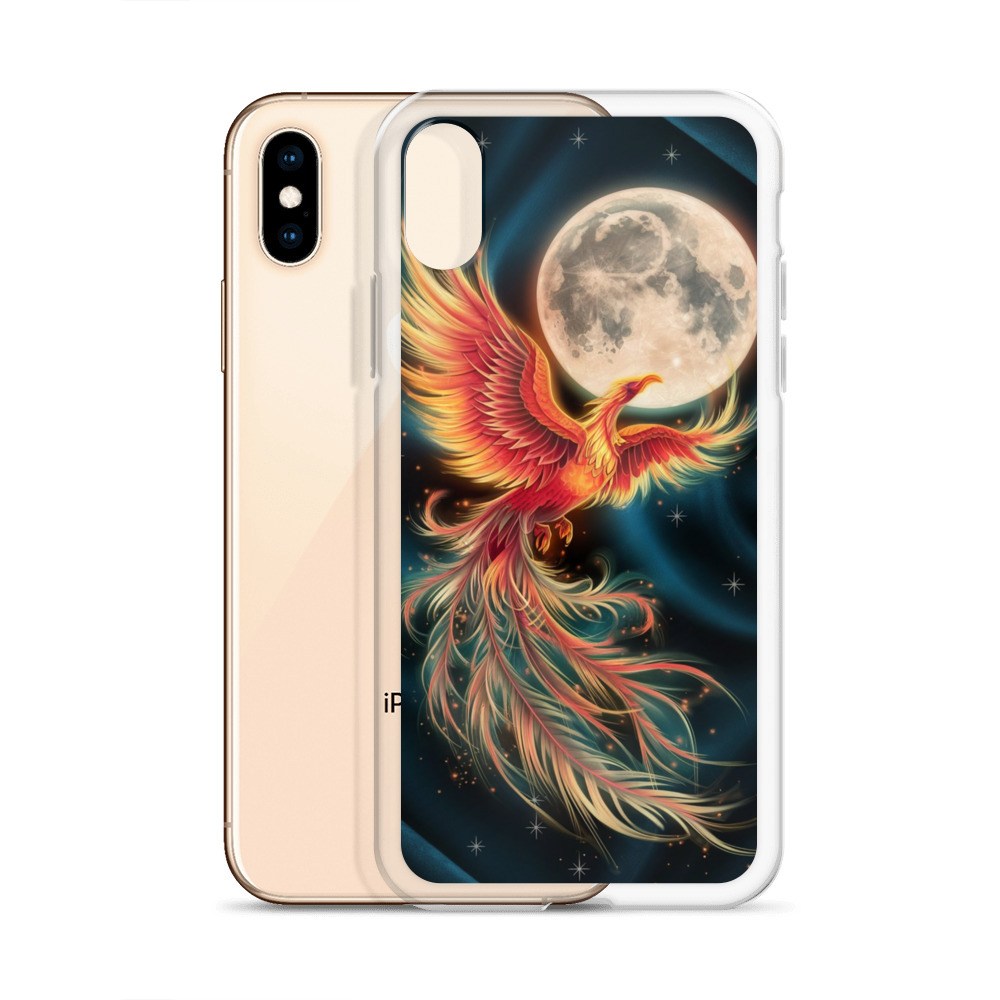 Rise From the Ashes Phoenix Phone Case - Clear for iPhone 11 to 15 Pro Max