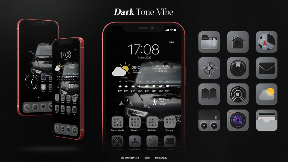 iOS (Dark Tone Icons Vibe) FREE