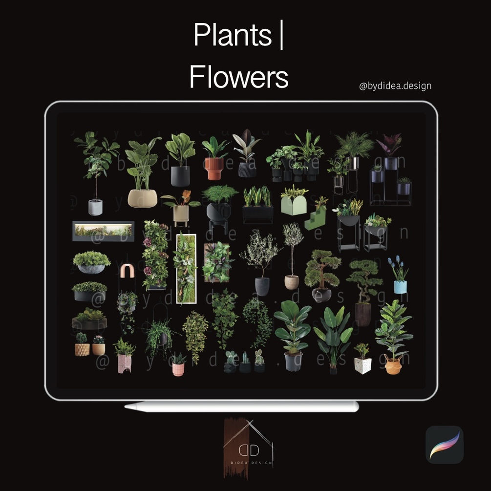 Procreate Plants Flowers Cutouts