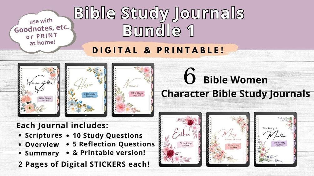 Digital Character Bible Study Journal Bundle 1